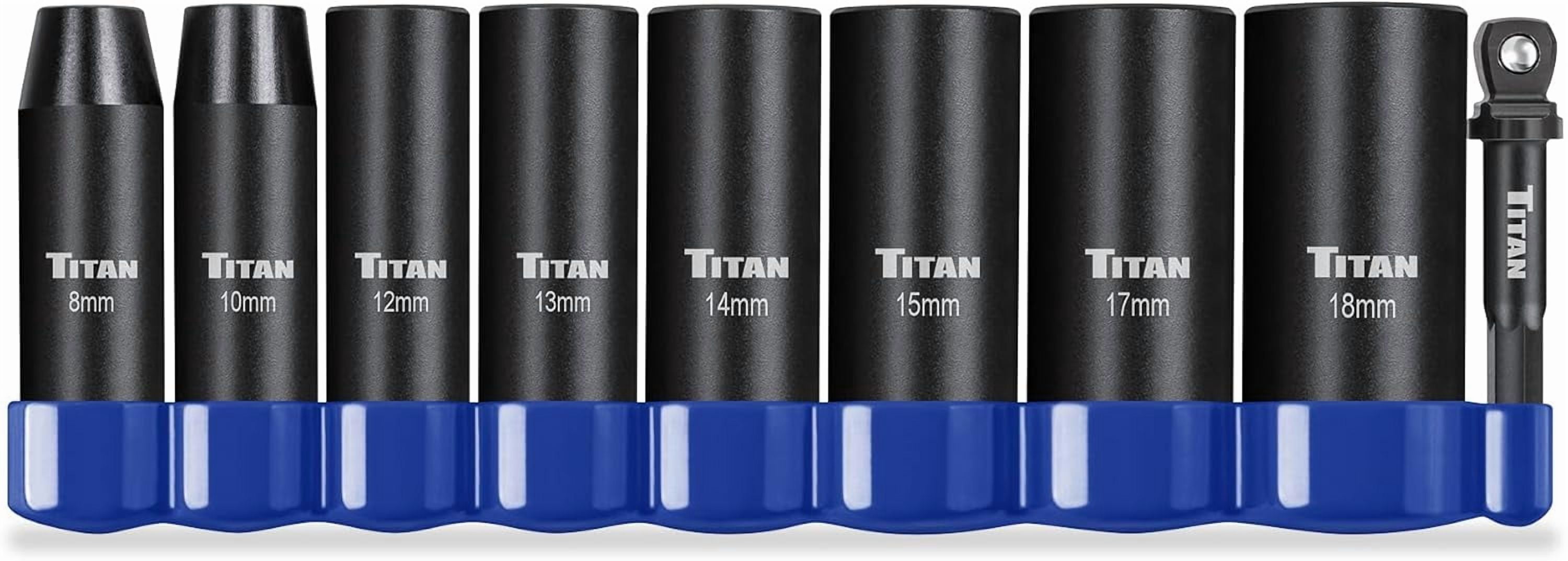 CERPXFF-48401 9-Piece 3/8-Inch Drive Metric Deep Impact Socket Set, 6 ...