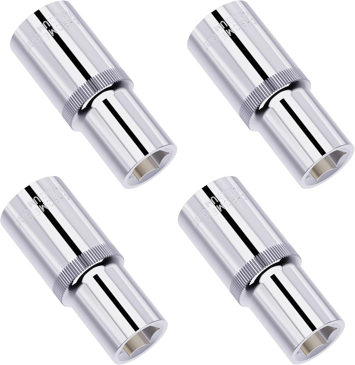 CERPXFF-4PCS 6mm Shallow Socket, 1/4 Inch Drive, 6-Point, Metric, Heat ...