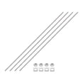CERPXFF-4Pcs Fully Threaded Rod, M4-0.7 Thread Pitch 300mm Length ...