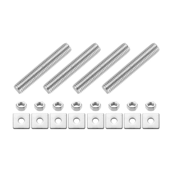 CERPXFF-4Pcs Fully Threaded Rod, M8-1.25 Thread Pitch 50mm Length ...