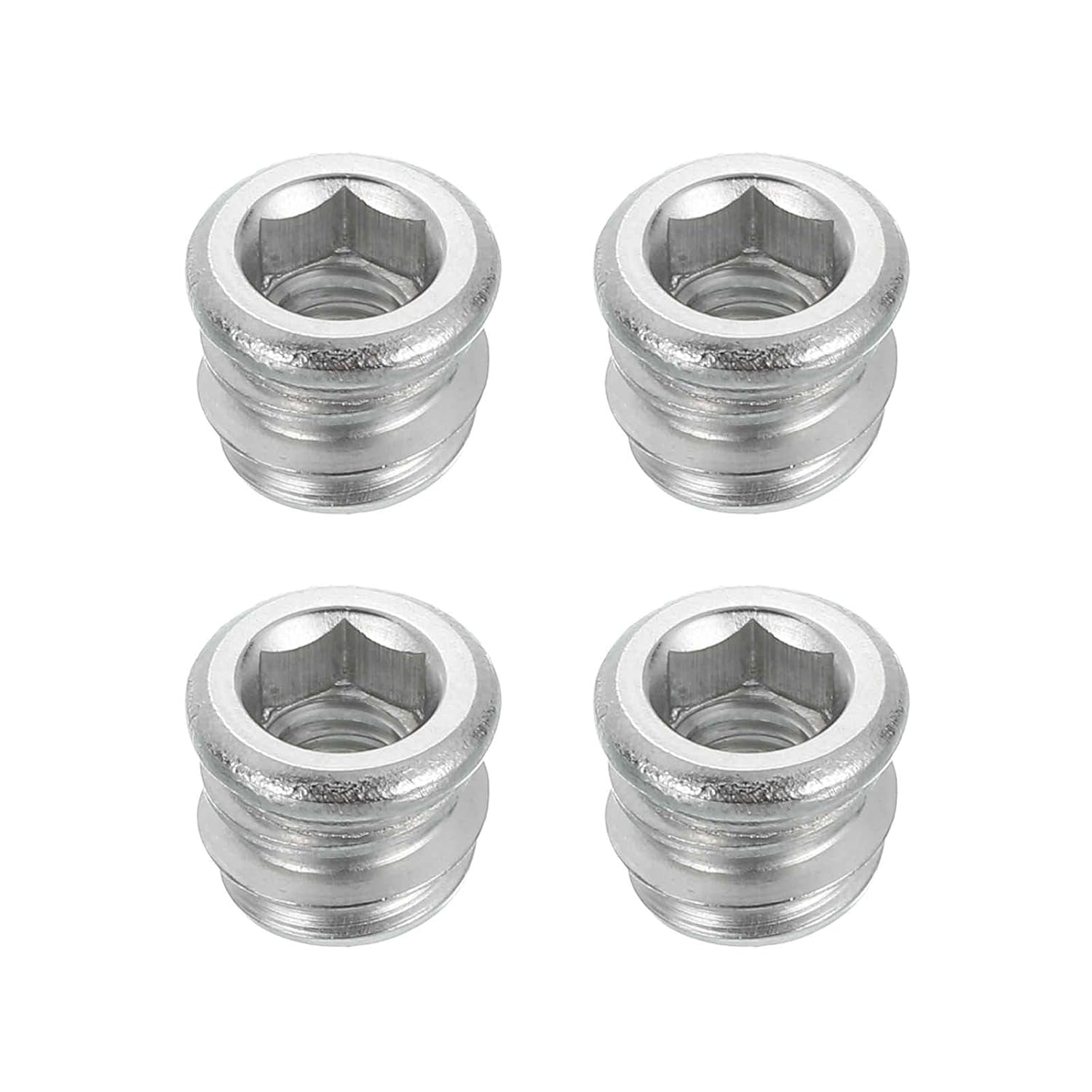 CERPXFF-4Pcs Threaded Inserts Nuts, M6x10mm Hex Socket Drive Nut ...