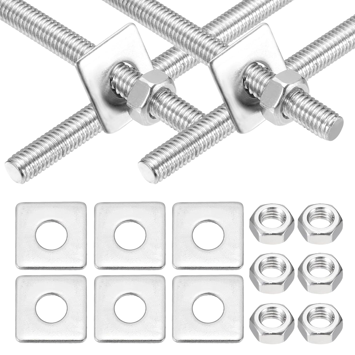 CERPXFF-4Set M6x80mm Fully Threaded Rod, 304 Stainless Steel Threaded ...