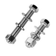 CERPXFF-4Sets 3/8-16 x 2-1/2" Hex Head Bolts Screws with Hex Nuts and ...