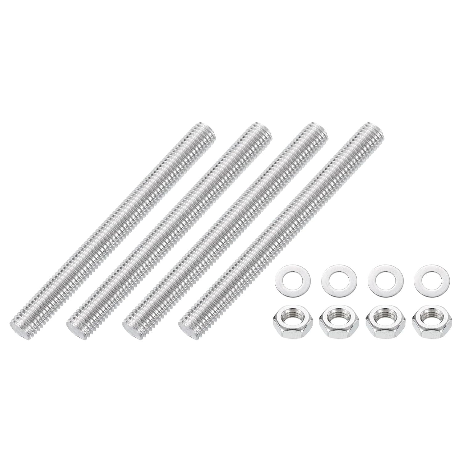 CERPXFF-4pcs Fully Threaded Rod, M10 x 100mm Stainless Steel Right Hand ...