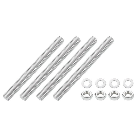 CERPXFF-4pcs Fully Threaded Rod, M10 x 100mm Stainless Steel Right Hand ...