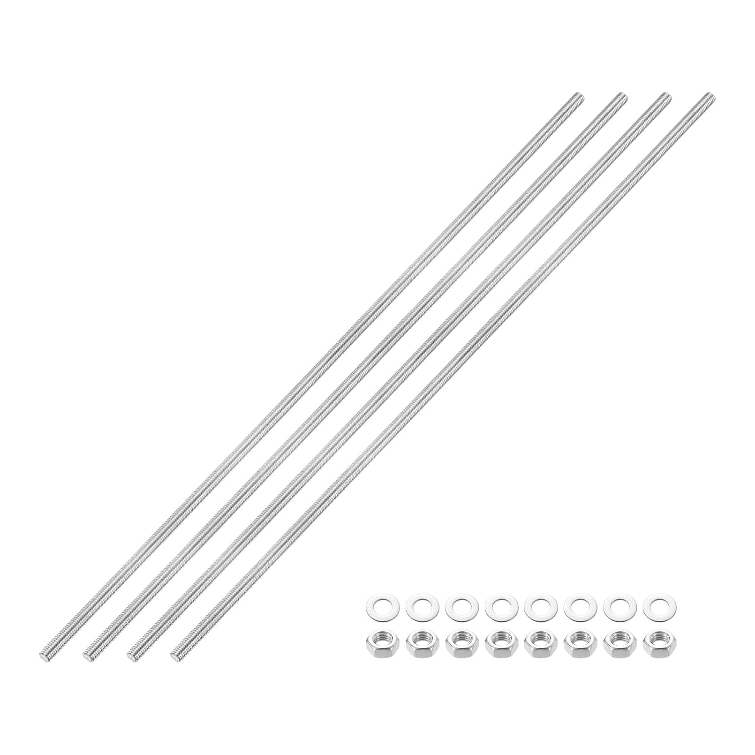 CERPXFF-4pcs Fully Threaded Rod, M5 x 200mm Stainless Steel Right Hand ...