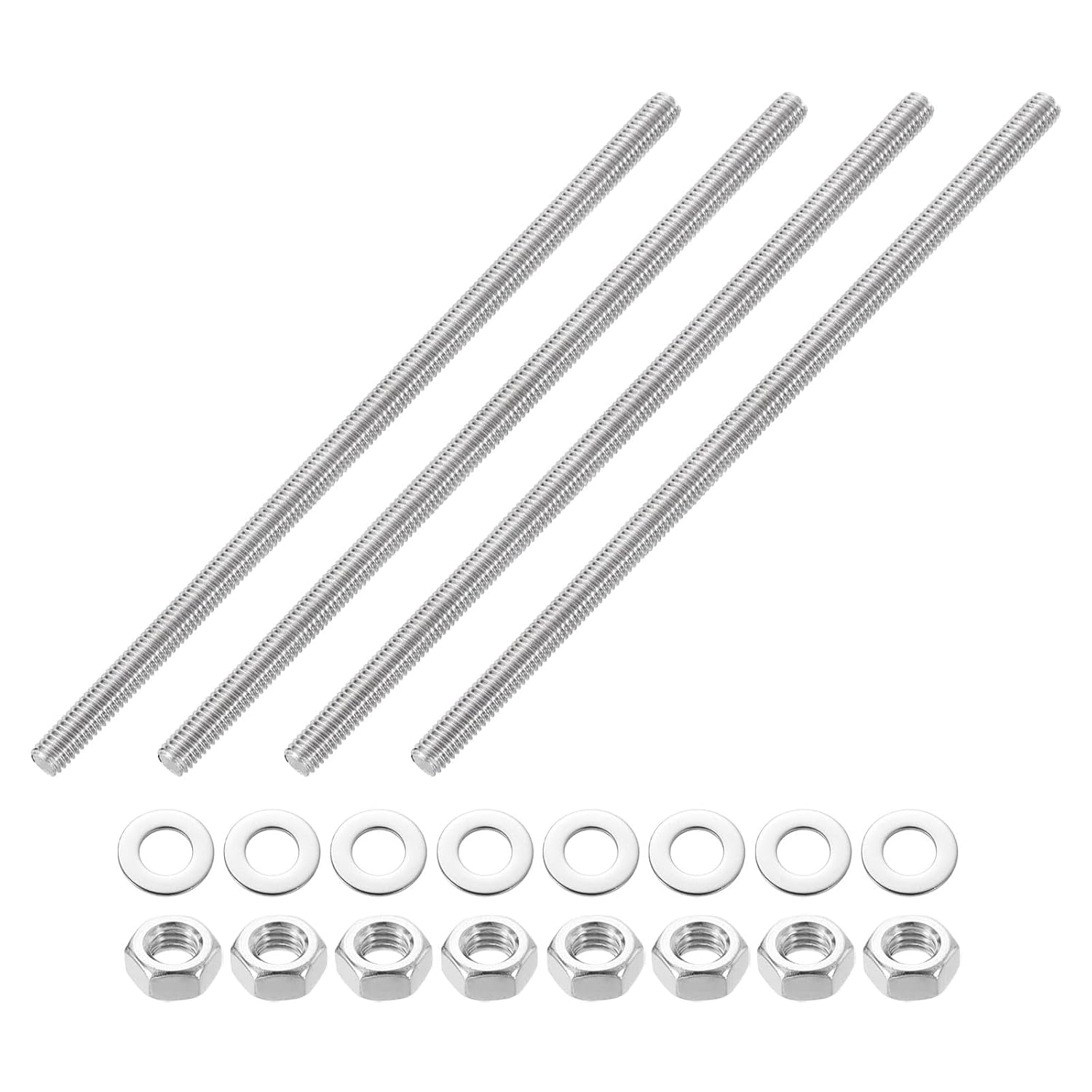 CERPXFF-4pcs Fully Threaded Rod, M6 x 150mm Stainless Steel Right Hand ...