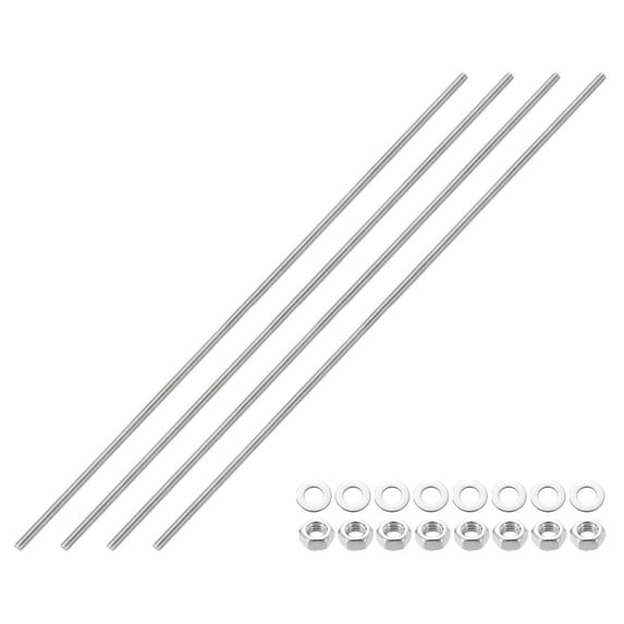 CERPXFF-4pcs Fully Threaded Rod, M6 x 400mm Stainless Steel Right Hand ...