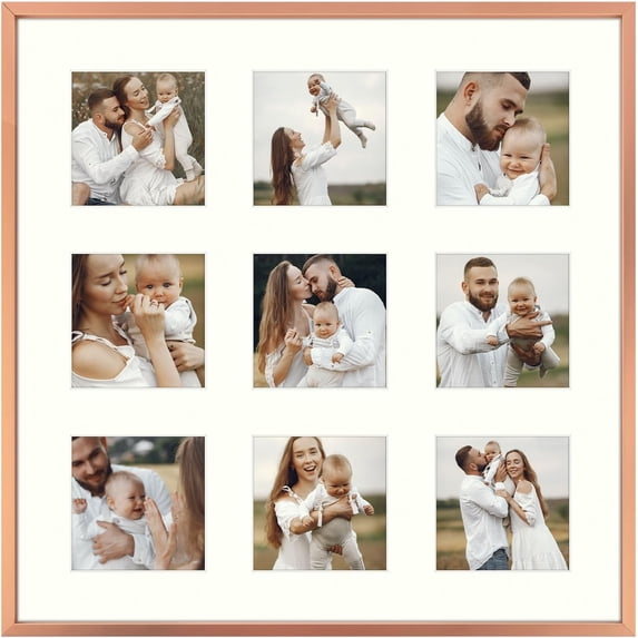 CERPXFF-, 4x4 Aluminum Collage Frame, Displays 4 x 4 Pictures With 9 ...