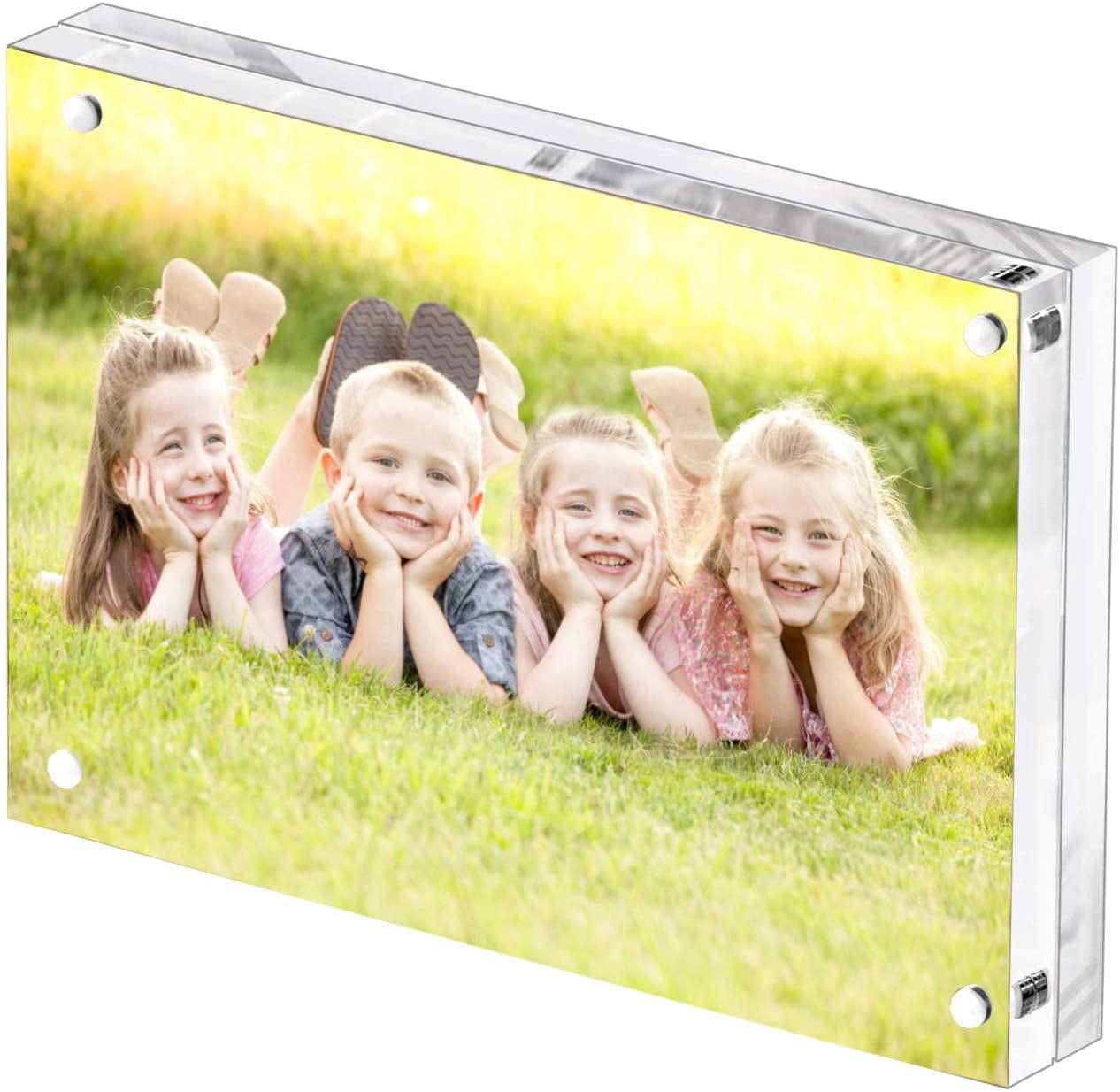CERPXFF-4x6" Acrylic Picture Frame,Clear Acrylic Photo Frames, Magnetic ...