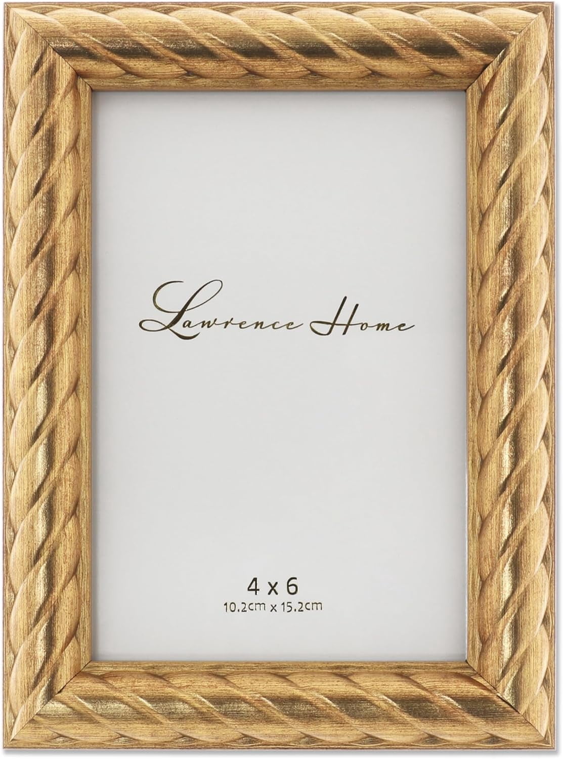 CERPXFF-4x6 Burnished Gold Picture Frame - Thick Rope Design - Walmart.com