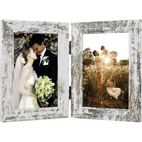 CERPXFF-, 4x6 Double Picture Frame Vertical Hinged Photo Frame 2 ...