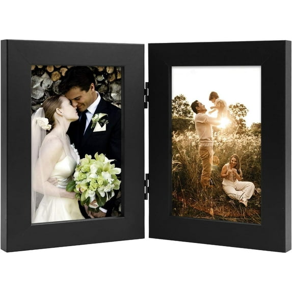 CERPXFF-, 4x6 Double Picture Frame Vertical Hinged Photo Frame 2 ...