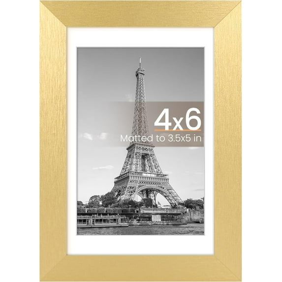 CERPXFF-4x6 Picture Frame, Display Pictures 3.5x5 with Mat or 4 x 6 ...