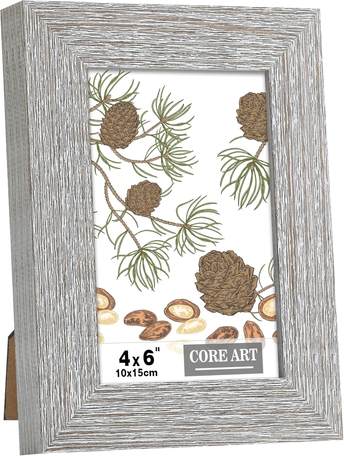 CERPXFF-4x6 Picture Frame, Handmade Wood Rustic Gray (Grey) Photo Frame ...