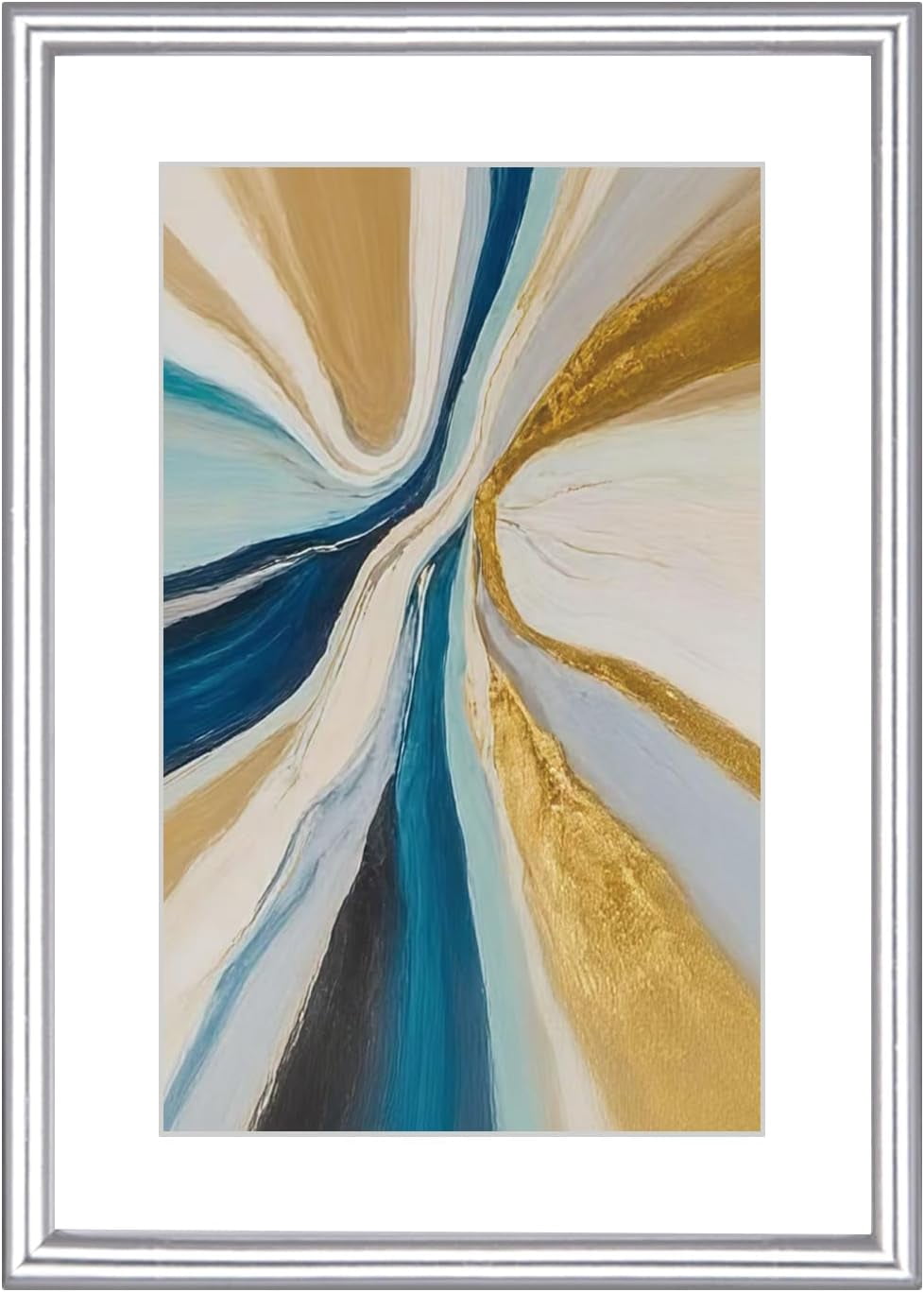 CERPXFF-4x6 Picture Frame, Silver Brushed Thin Metal Aluminum Photo ...