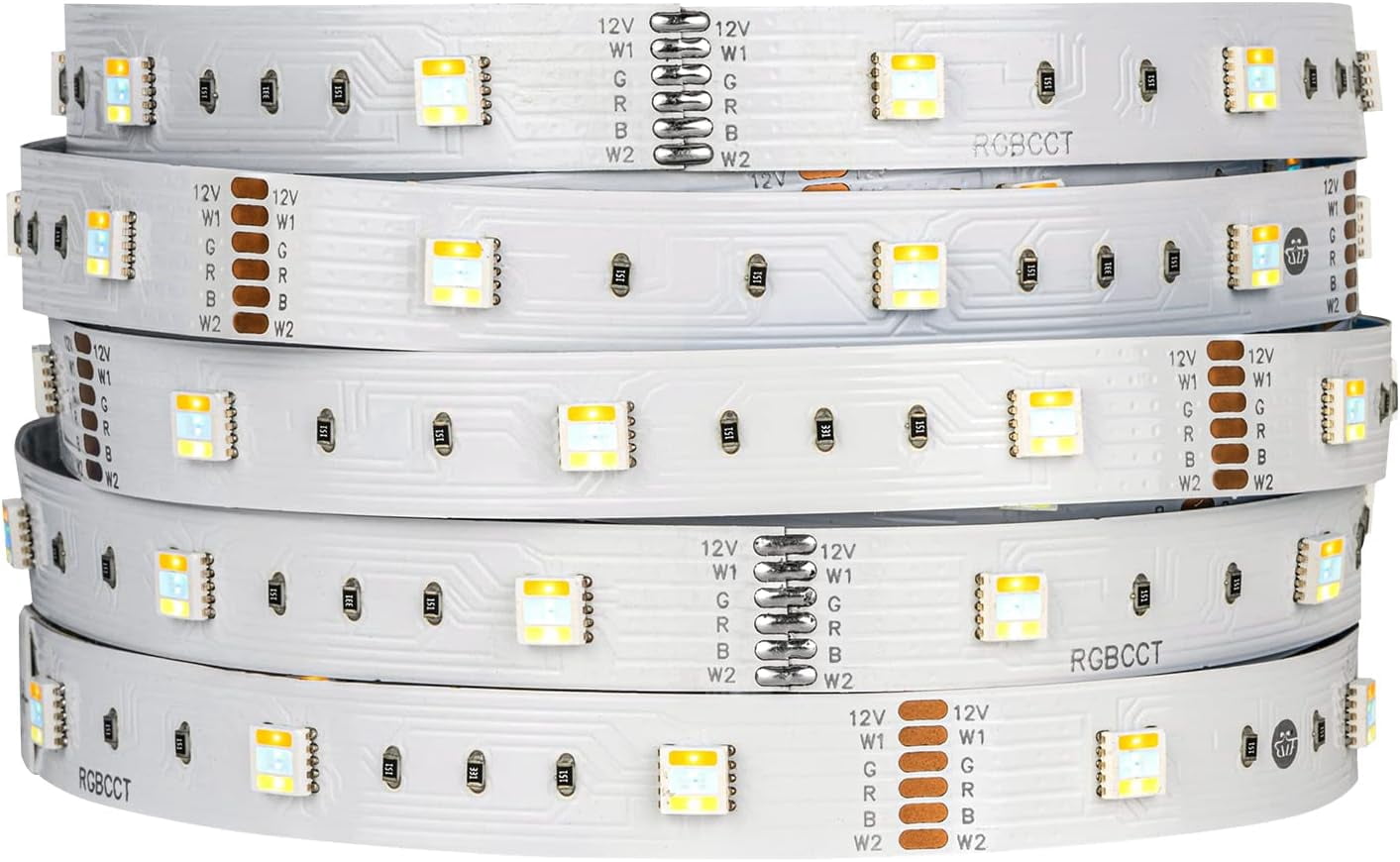 CERPXFF-5 in 1 RGBCCT LED Strip Lights RGBW 5050SMD RGBWW RGB+Dimmable Tunable Color Temperature ...