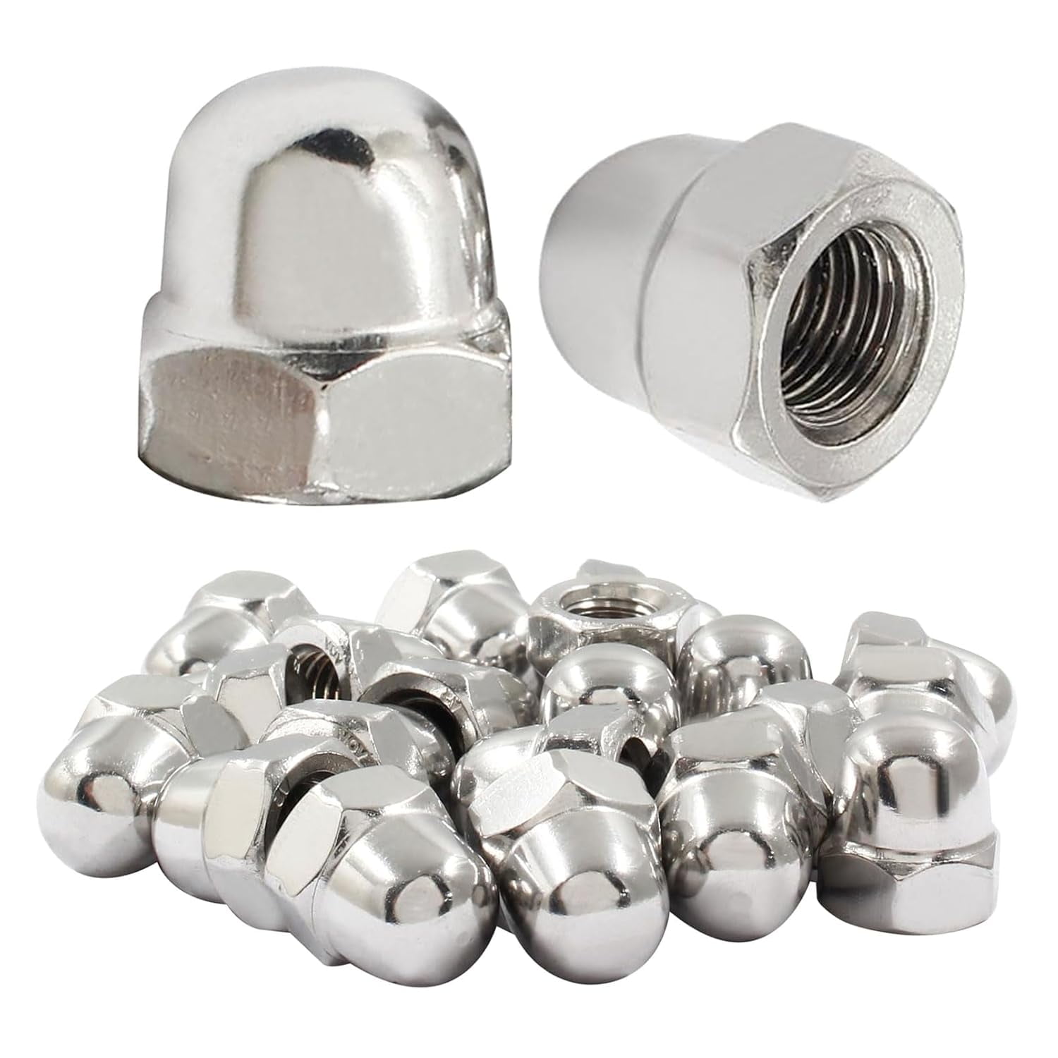 CERPXFF-5/16"-18 Acorn Nuts (20 Pack), Stainless Steel 18-8 (304) Acorn ...