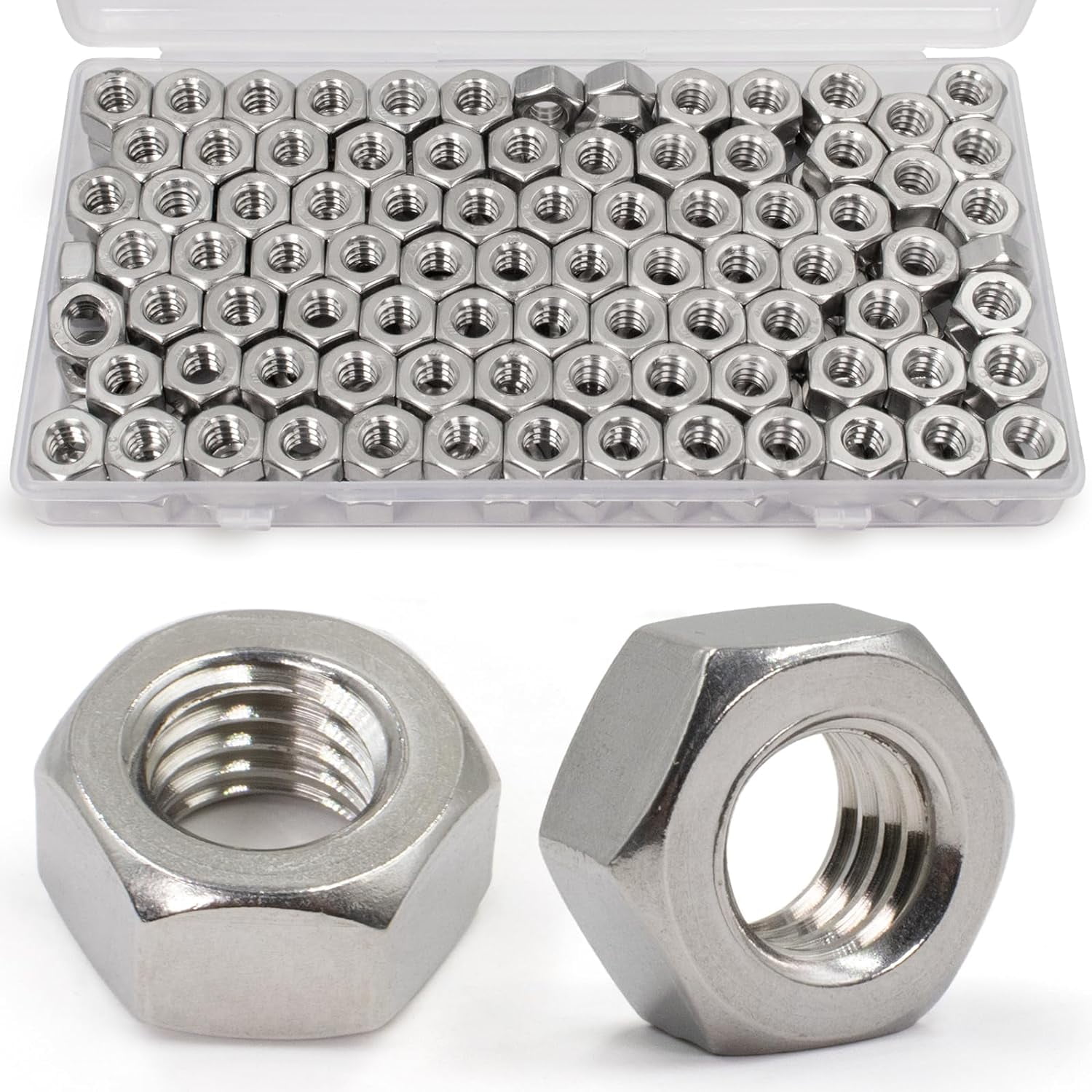 CERPXFF-5/16"-18 Hex Nuts,90 Pack 304 (A2-70) Stainless Steel Hardware ...