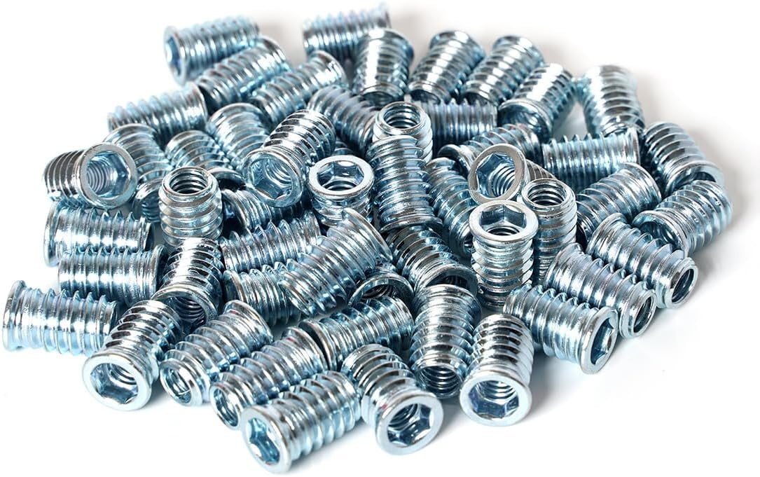 CERPXFF-5/16-18 Threaded Inserts for Wood 20mm Length Furniture Screw ...