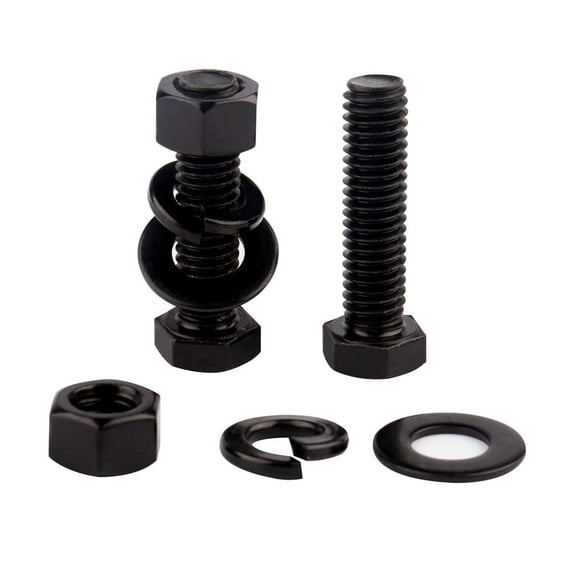 CERPXFF-5/16-18 x 1" Hex Head Screw Bolt and Nuts Flat & Lock Washers ...