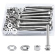 CERPXFF-5/16-18x4 Hex Head Screw Bolt (20PCS), Lock Nuts,Flat & Lock ...