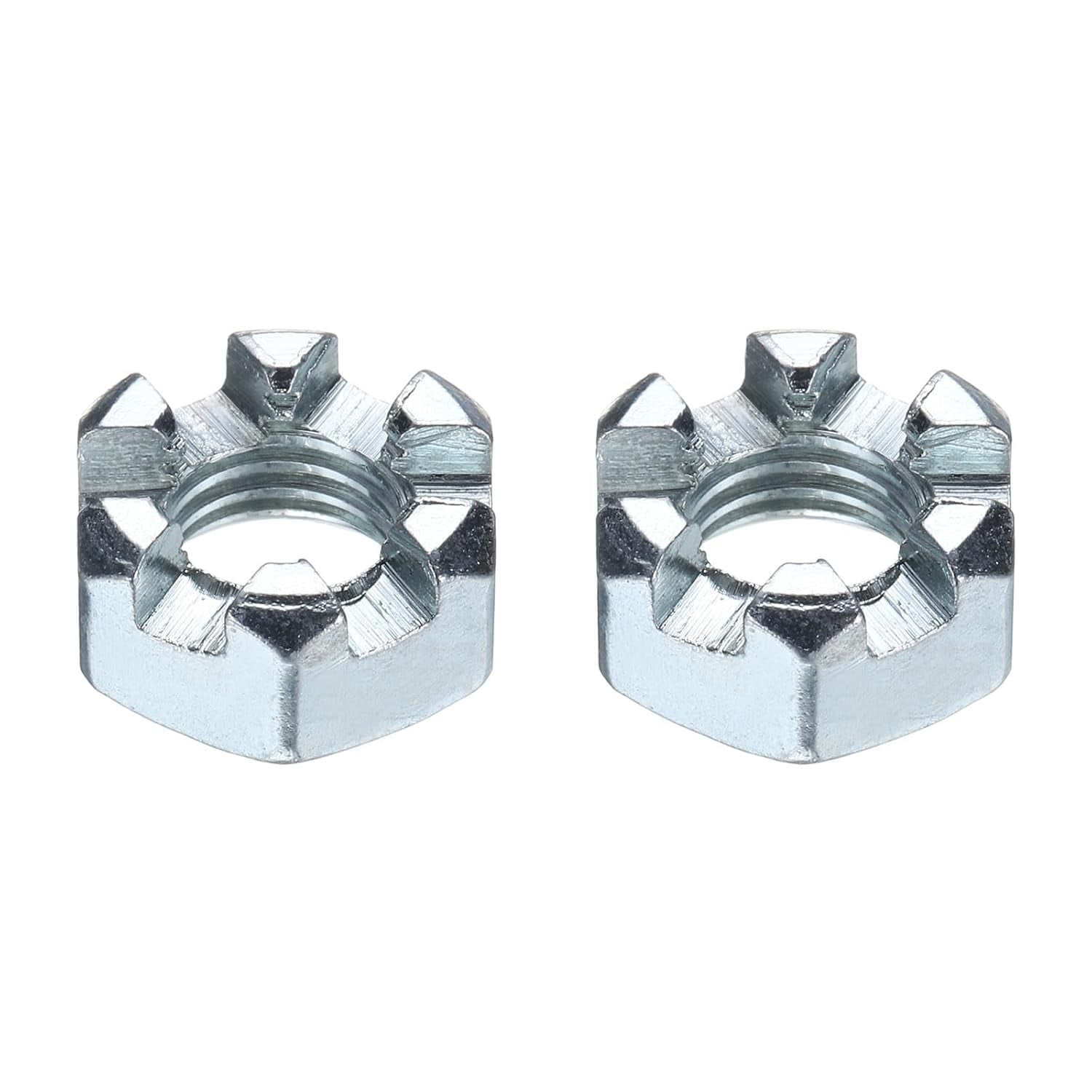 CERPXFF-5/16"-24 Hexagon Slotted Nut, Grade 6.8 Zinc-Plated Carbon ...