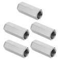 CERPXFF-5/8"-11 UNC Hex Coupling Nuts, 5Pcs 2.13" Long Fully Threaded ...