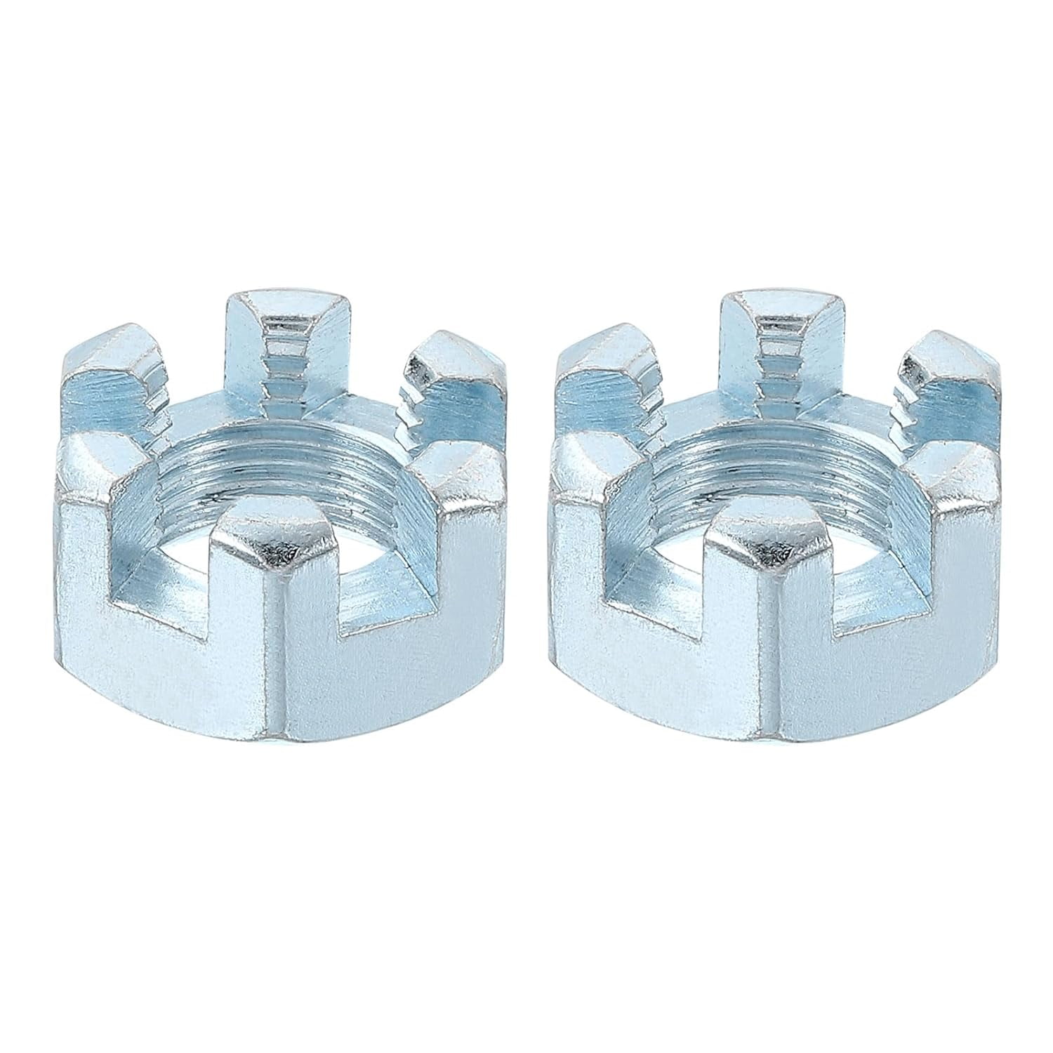 CERPXFF-5/8-18 UNF Hexagon Slotted Nut, Grade 6.8 Zinc-Plated Carbon ...