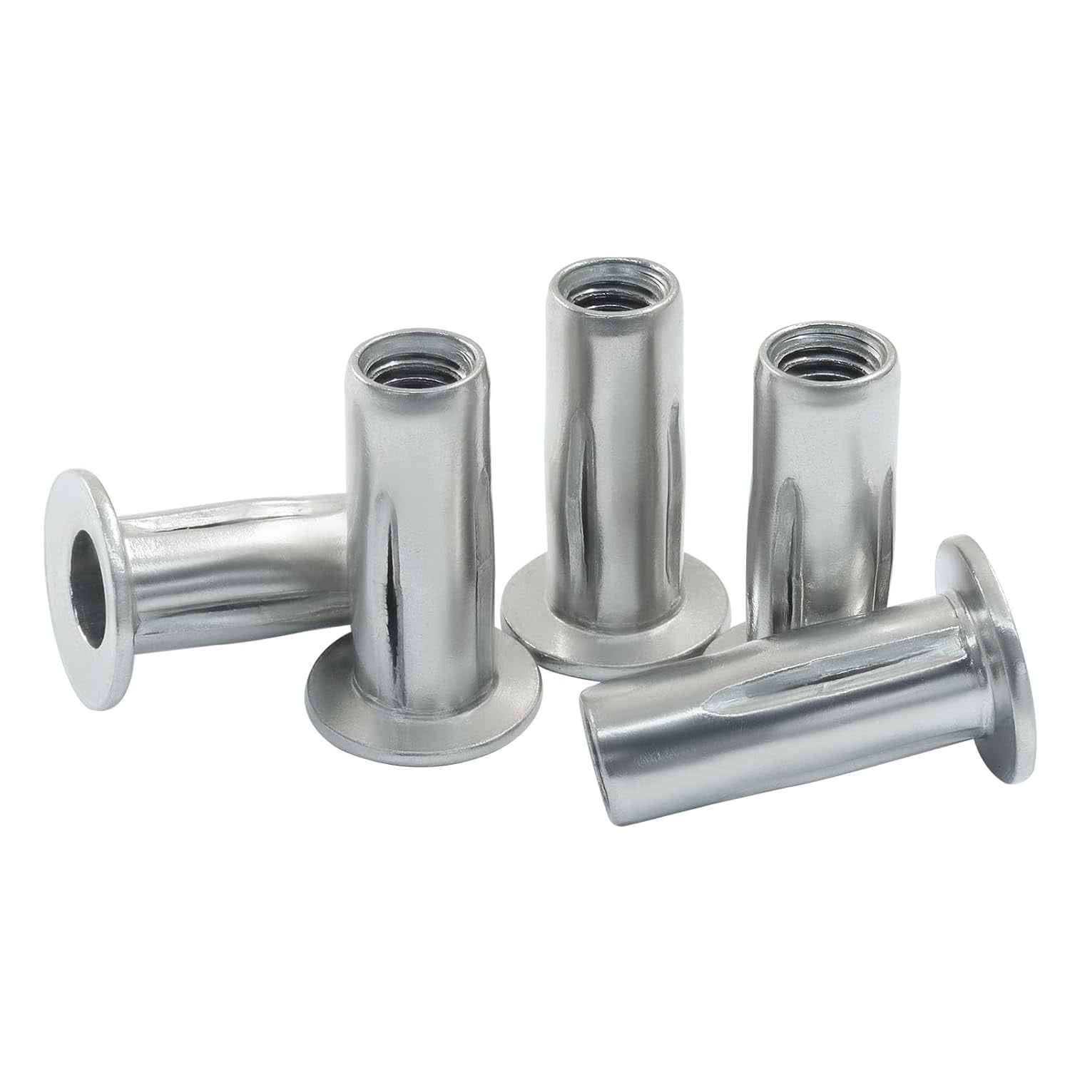 CERPXFF-5 Pack M8 Multi Grip Rivet Nut, 304 Stainless Steel Pre-Bulbed ...