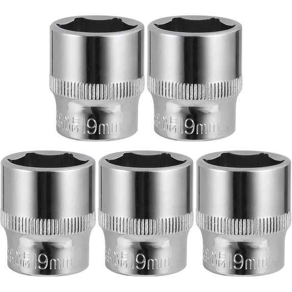 CERPXFF-5-Piece 19mm Shallow Sockets, 3/8-Inch Drive, 6-Point ...
