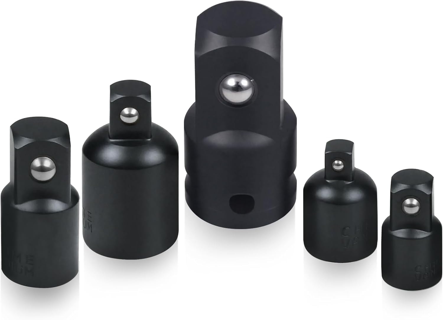 CERPXFF-5 Piece Impact Socket Adapter Set, 1/4" - 3/8" - 1/2" - 3/4 ...