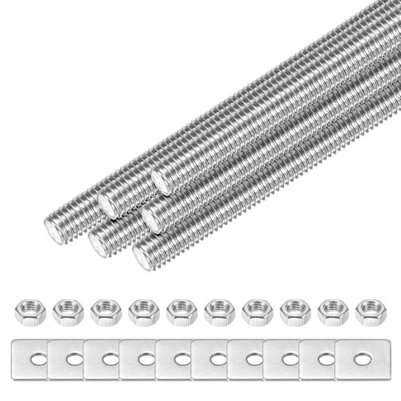 CERPXFF-5-Set Fully Threaded Rod, M5x100mm 304 Stainless Steel Right ...