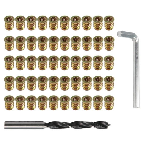 CERPXFF-50PCS High-Strength Alloy Steel with Golden Zinc Plating 1/4 ...