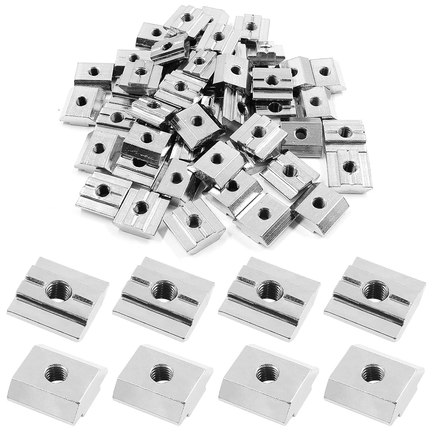CERPXFF-50Pcs Sliding T Nuts 30 Series M5, Slide in Hammer Head T Nut T ...
