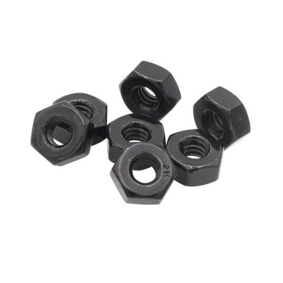 CERPXFF-50pcs Heavy Hex Nuts, 1/4-20 Coarse Thread Hex Nuts, 45# Steel ...