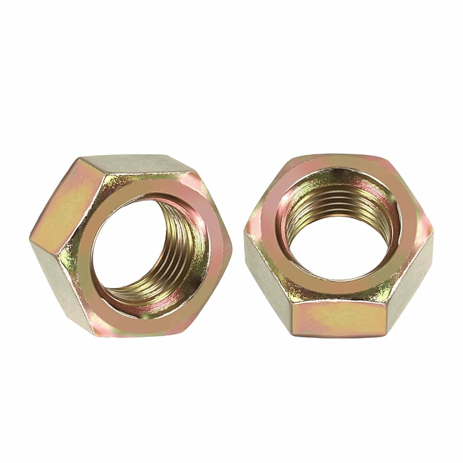 CERPXFF-50pcs Hex Nuts - [3/8"-24] Carbon Steel Grade 8 Hardware Nuts ...