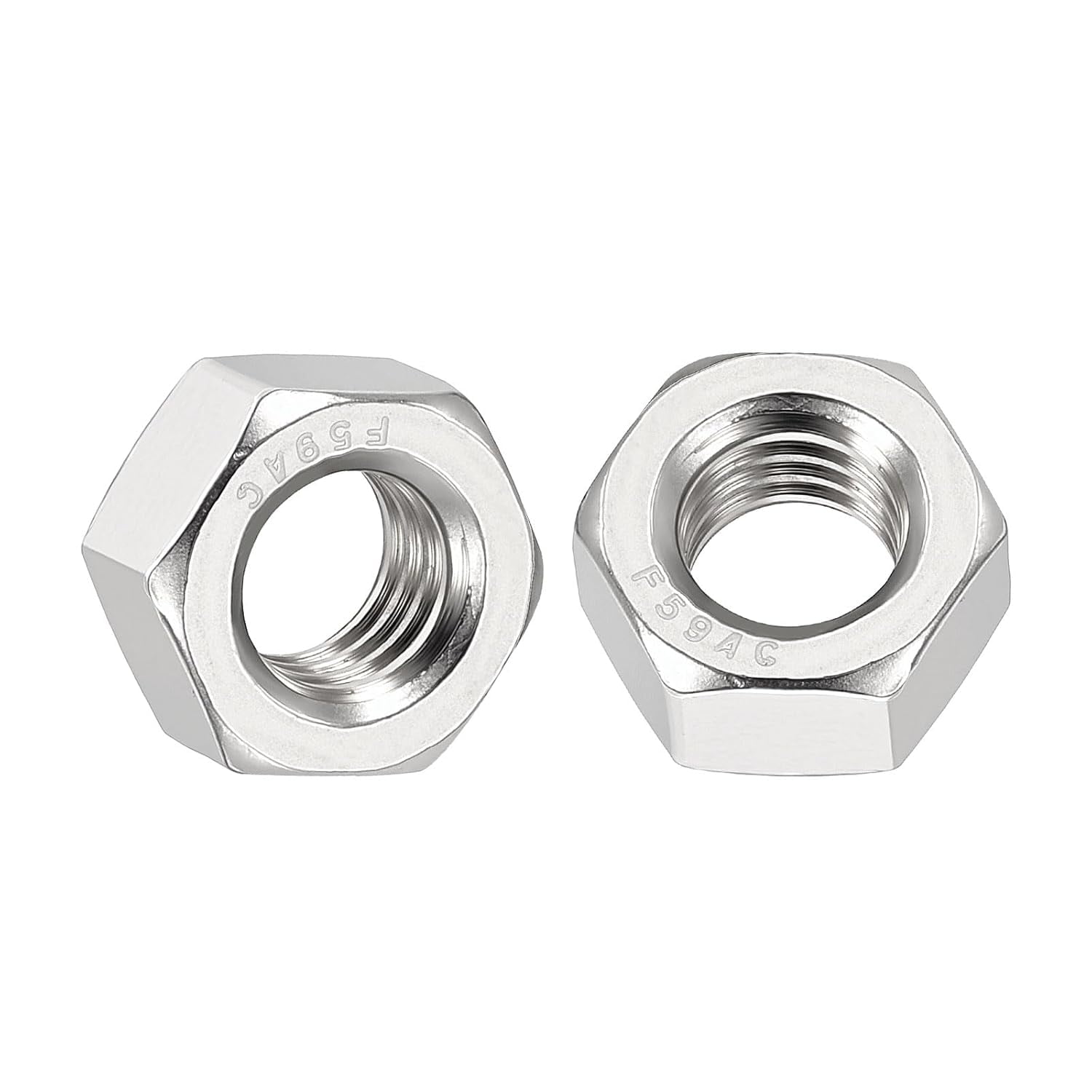 CERPXFF-50pcs Hex Nuts - [7/16"-14] 304 Stainless Steel 18-8 (A2-70 ...
