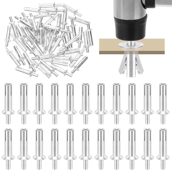 CERPXFF-50pcs M6.4 x 25MM Flat Countersunk Aluminum Core Rivets Knock ...