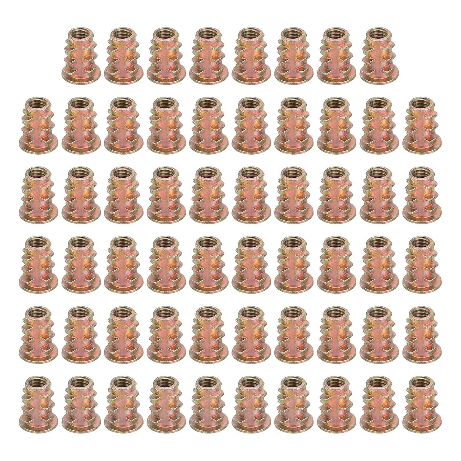 CERPXFF-58 Pcs Threaded Inserts for Wood, Zinc Alloy M4 Thread Inserts ...