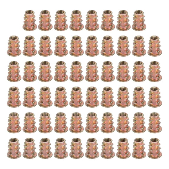 CERPXFF-58 Pcs Threaded Inserts for Wood, Zinc Alloy M4 Thread Inserts ...