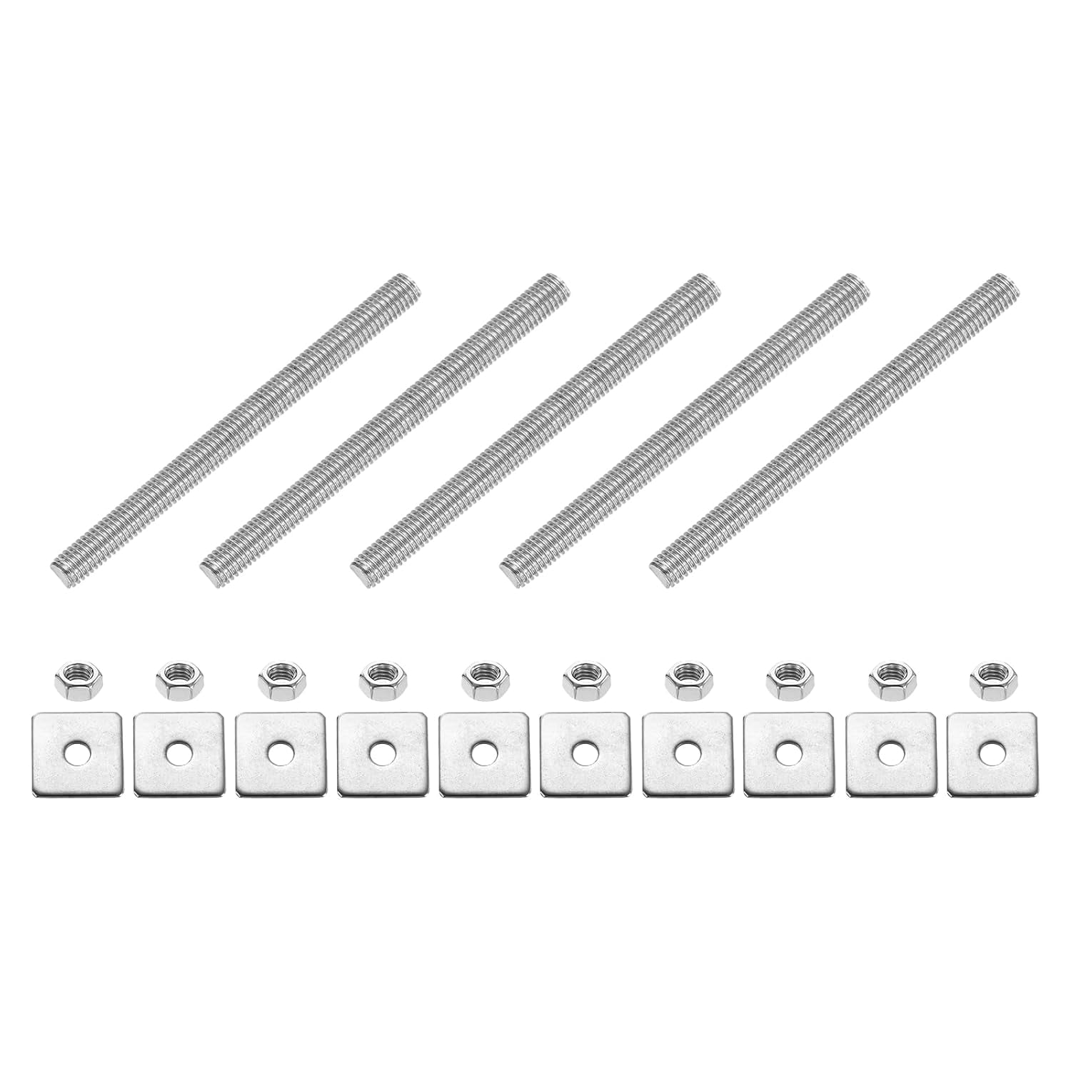 CERPXFF-5Pcs Fully Threaded Rod, M5 x 70mm 304 Stainless Steel Fully ...