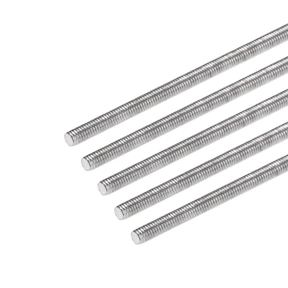 CERPXFF-5Pcs M3 x 350mm Fully Threaded Rod 304 Stainless Steel Right ...