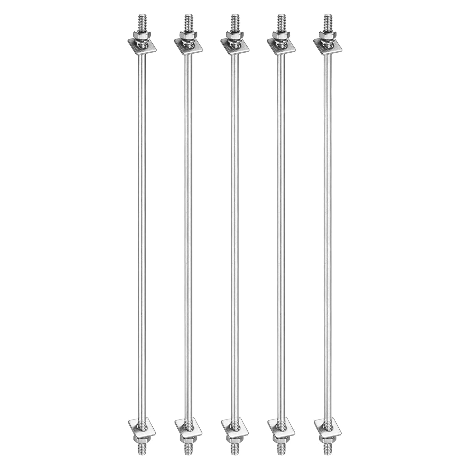 CERPXFF-5Pcs M4x250mm 304 Stainless Steel Double End Threaded Stud ...