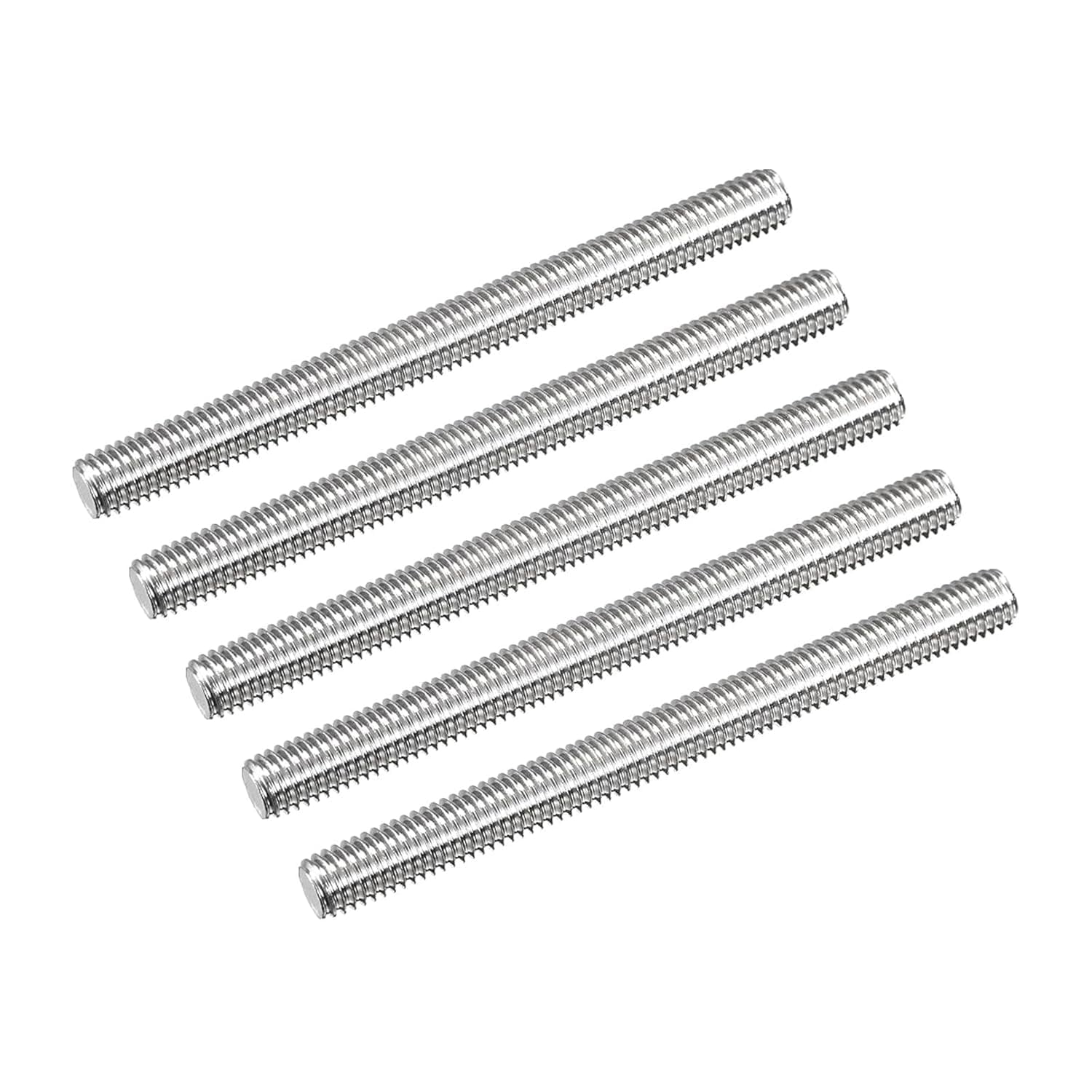 CERPXFF-5Pcs M6-1.0 x 50mm Length Fully Threaded Rod, 304 Stainless ...