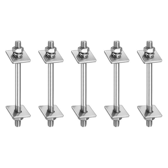 CERPXFF-5Pcs M8x110mm 304 Stainless Steel Double End Threaded Stud ...