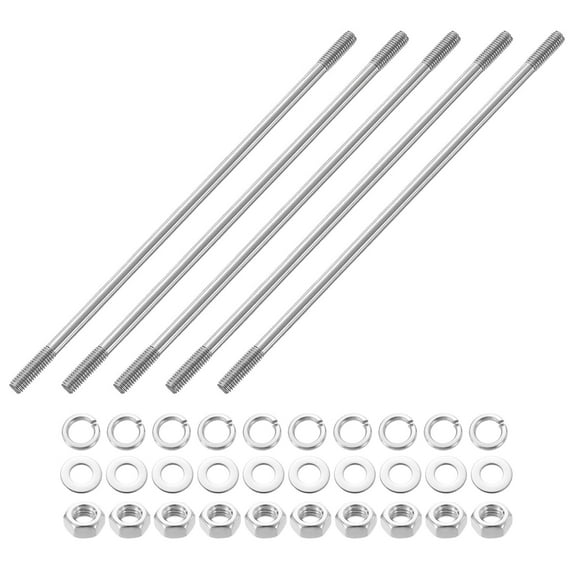 CERPXFF-5pcs Double Ended Stud Screws, M6x190mm 304 Stainless Steel ...