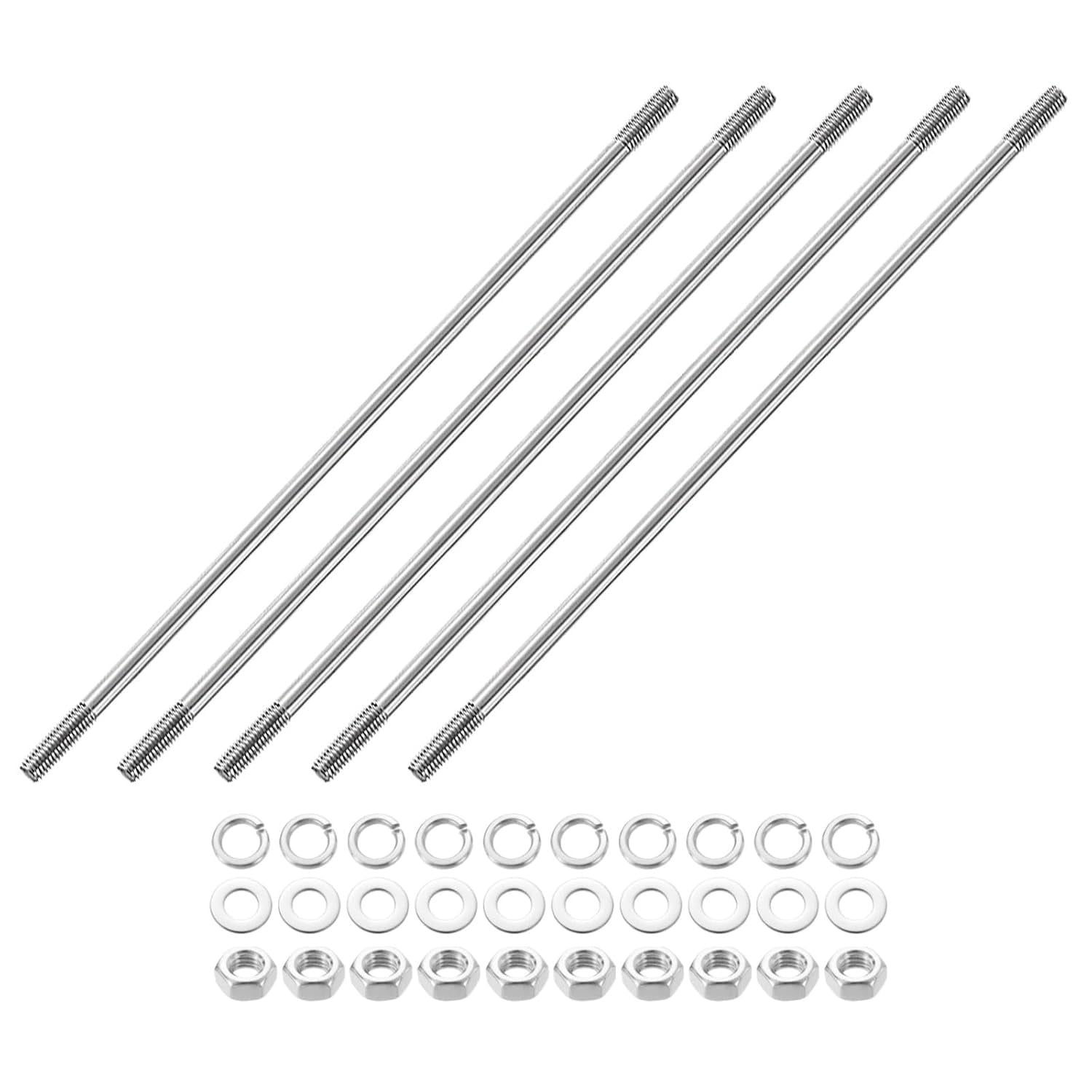 CERPXFF-5pcs Double Ended Stud Screws, M6x220mm 304 Stainless Steel ...