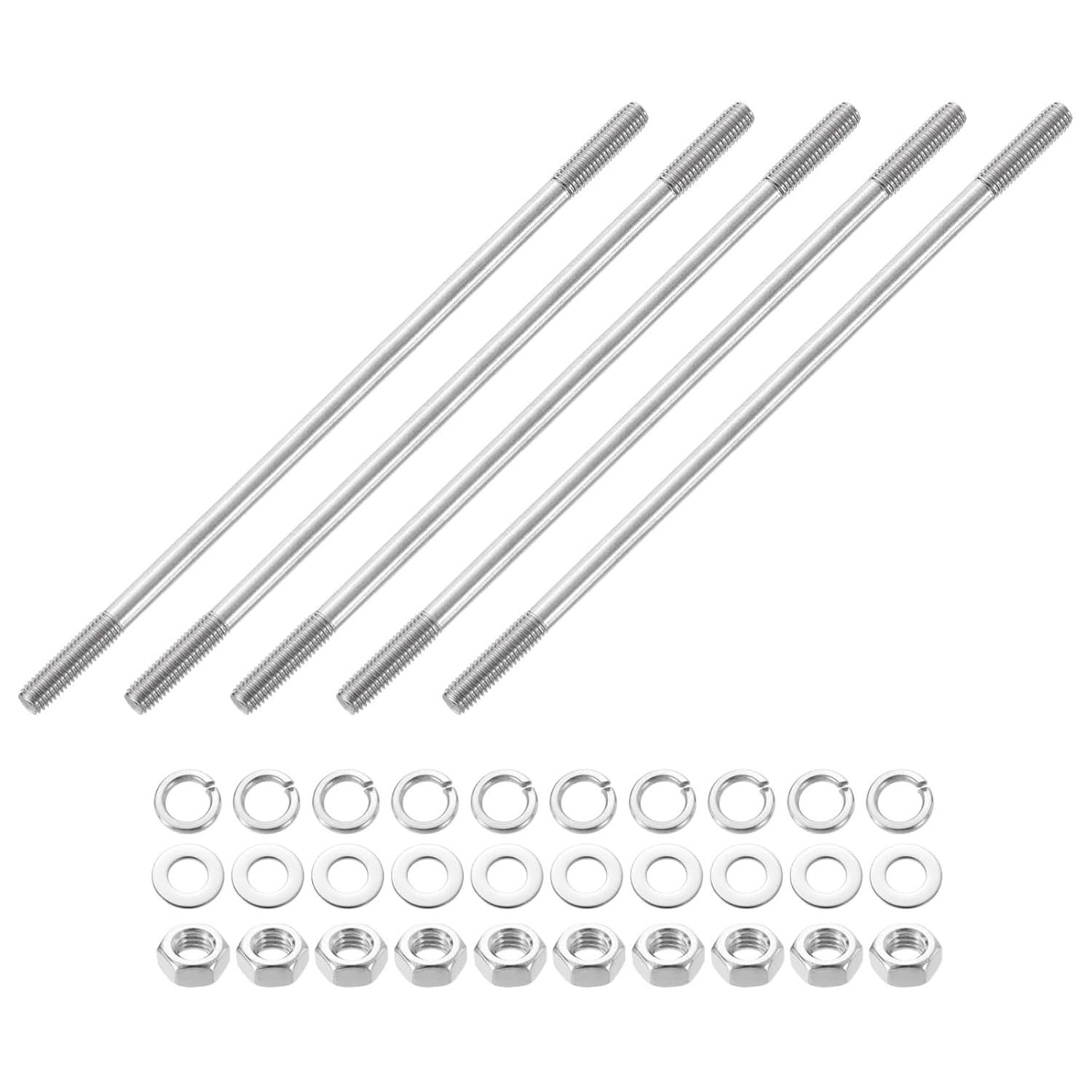 CERPXFF-5pcs Double Ended Stud Screws, M8x210mm 304 Stainless Steel ...