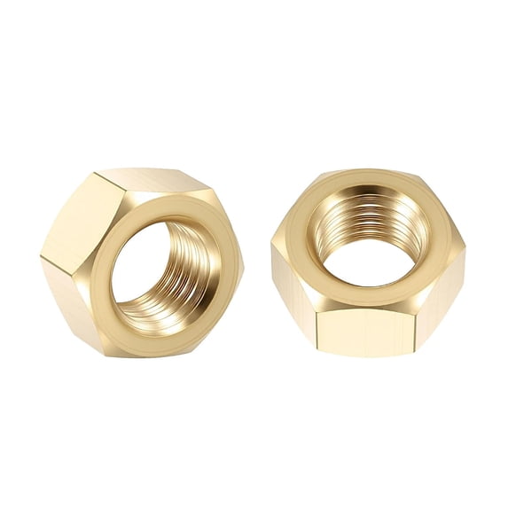 CERPXFF-5pcs Hex Nuts - [3/4"-10] Brass Hardware Nuts, Yellow - Walmart.com